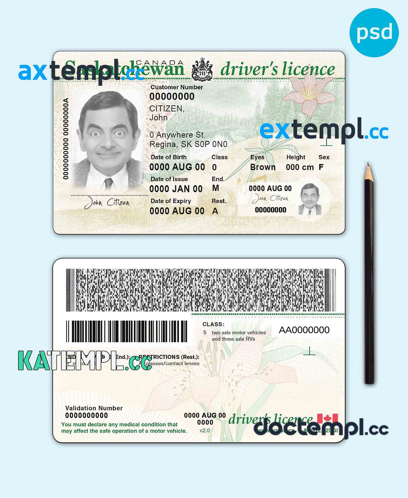 sample United Kingdom passport template in PSD format, fully editable ...