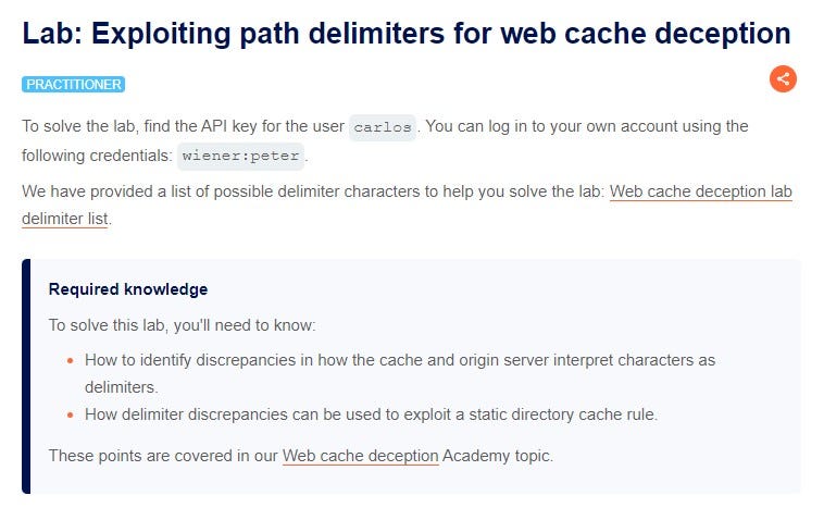 Writeup: Path mapping for web cache deception @ PortSwigger Academy | by Hanzala Ghayas Abbasi ...