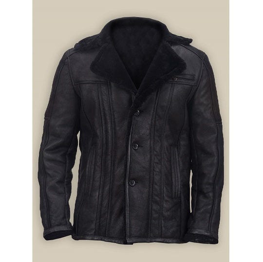 SHEARLING LEATHER JACKET - Mreadystore - Medium