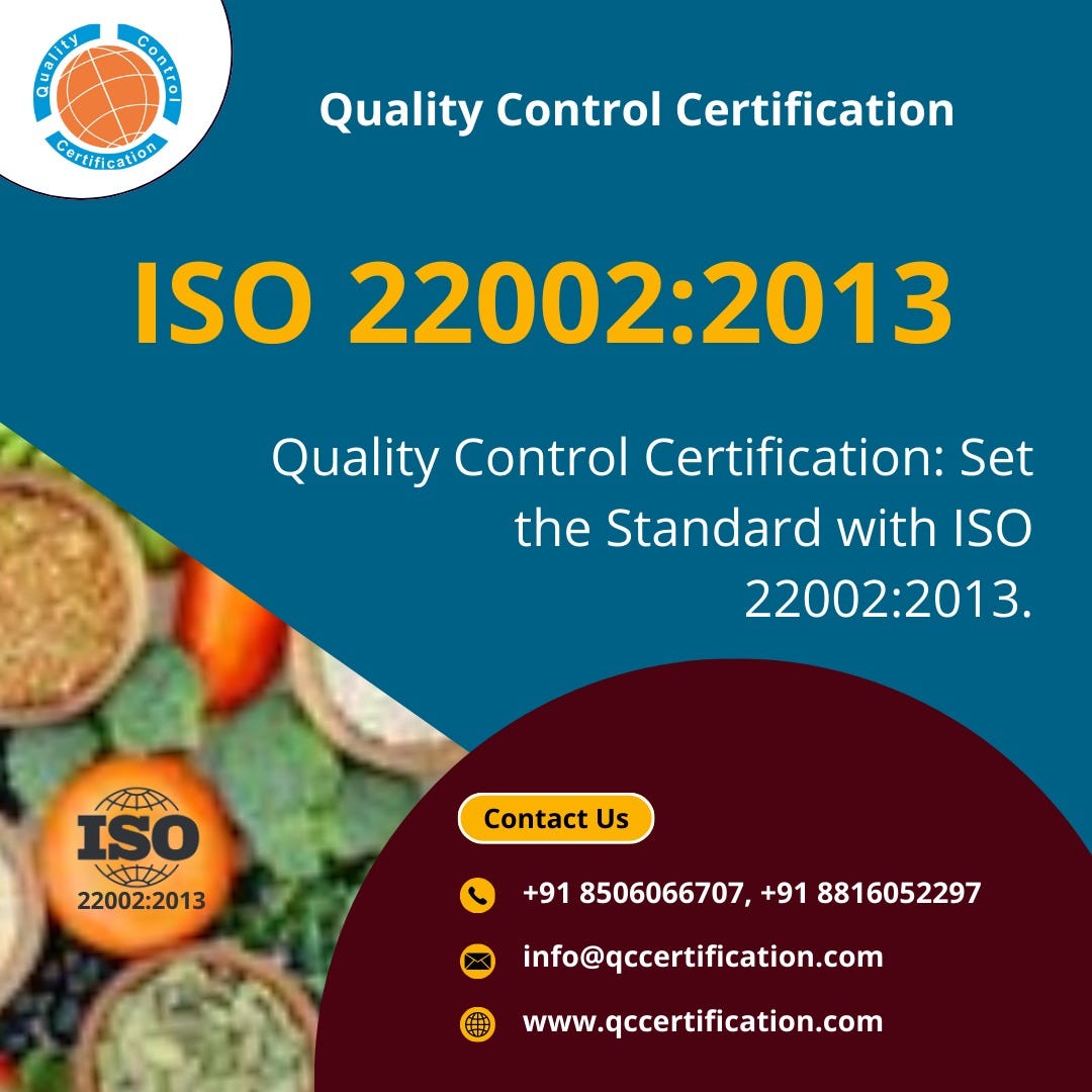 ISO 22002 2013 | QC Certification - Sandeep - Medium