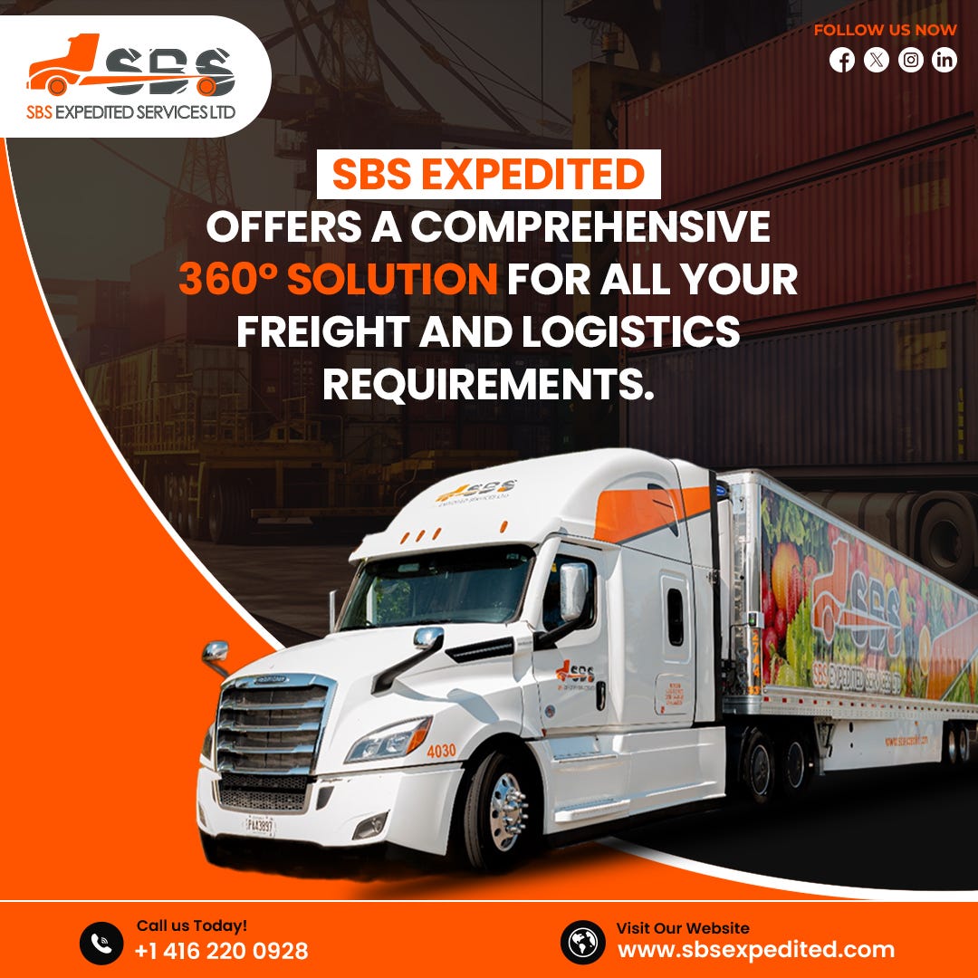 Enhancing Supply Chains: SBS Expedited — Your Premier Logistics Company in Canada | by Jenney ...