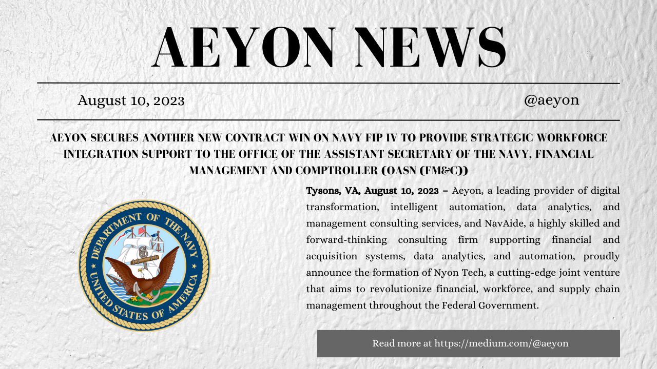 Aeyon Secures Another New Contract Win on Navy FIP IV to Provide ...