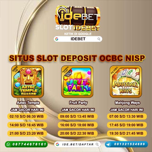 IDEBET | Slot Online Deposit Allo Bank Nomor 1 Di Indonesia | by idebet slot login | Jul, 2023 ...