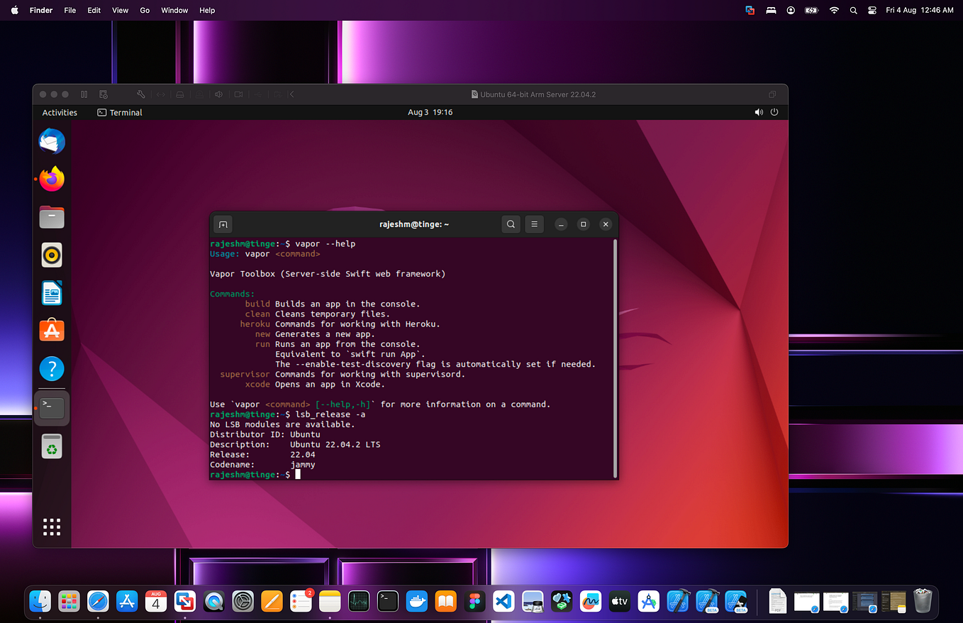 How to install “Swift” language on Ubuntu 22.04 LTS VM on M1 MacBook Pro | by Rajesh Mani | Medium