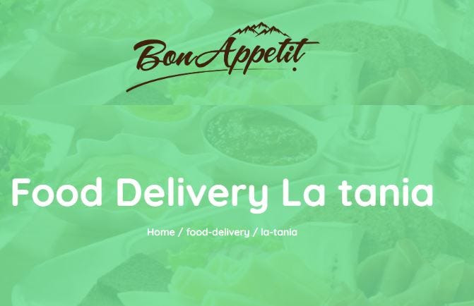 Food Delivery La Tania Revolutionized: Bon Appetit Launches Gourmet ...
