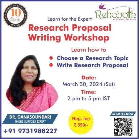 Research Methodology Online Workshop | by Rehoboth Academics | May ...