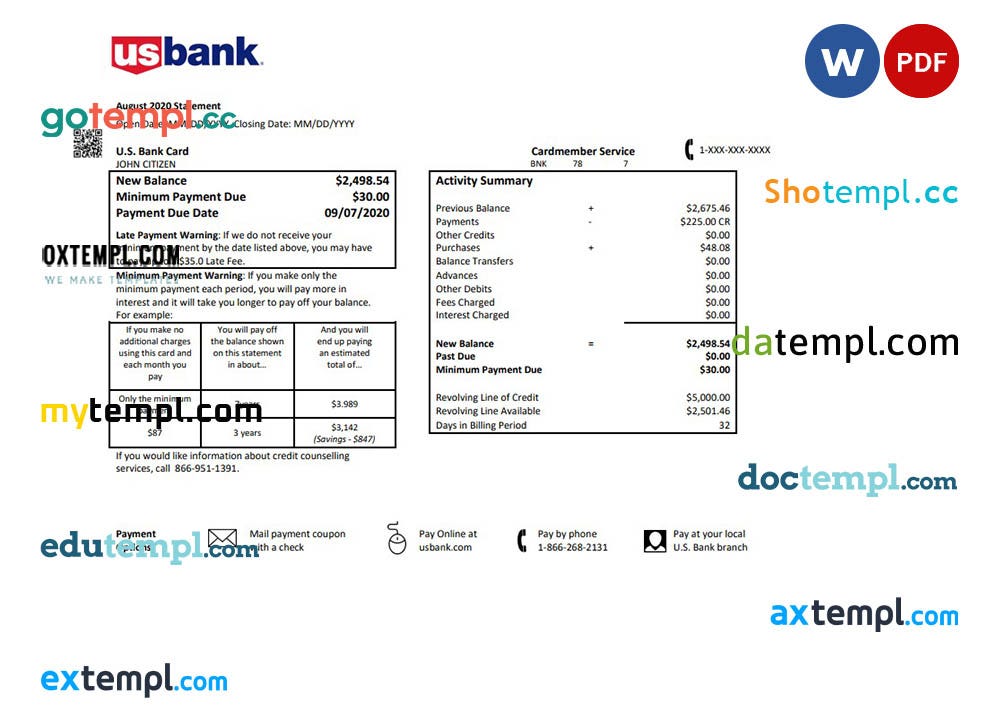 Vietnam Vietinbank bank proof of address statement template in Word and PDF format | by Doctempl ...