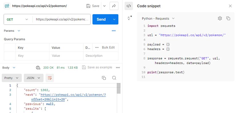 Api 1 Extração De Dados De Uma Api Com Postman Python Com às Bibliotecas Requests E Json Curl