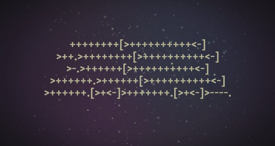 Esolang highlight: > . In the realm of esolangs made before… | by Conor ...