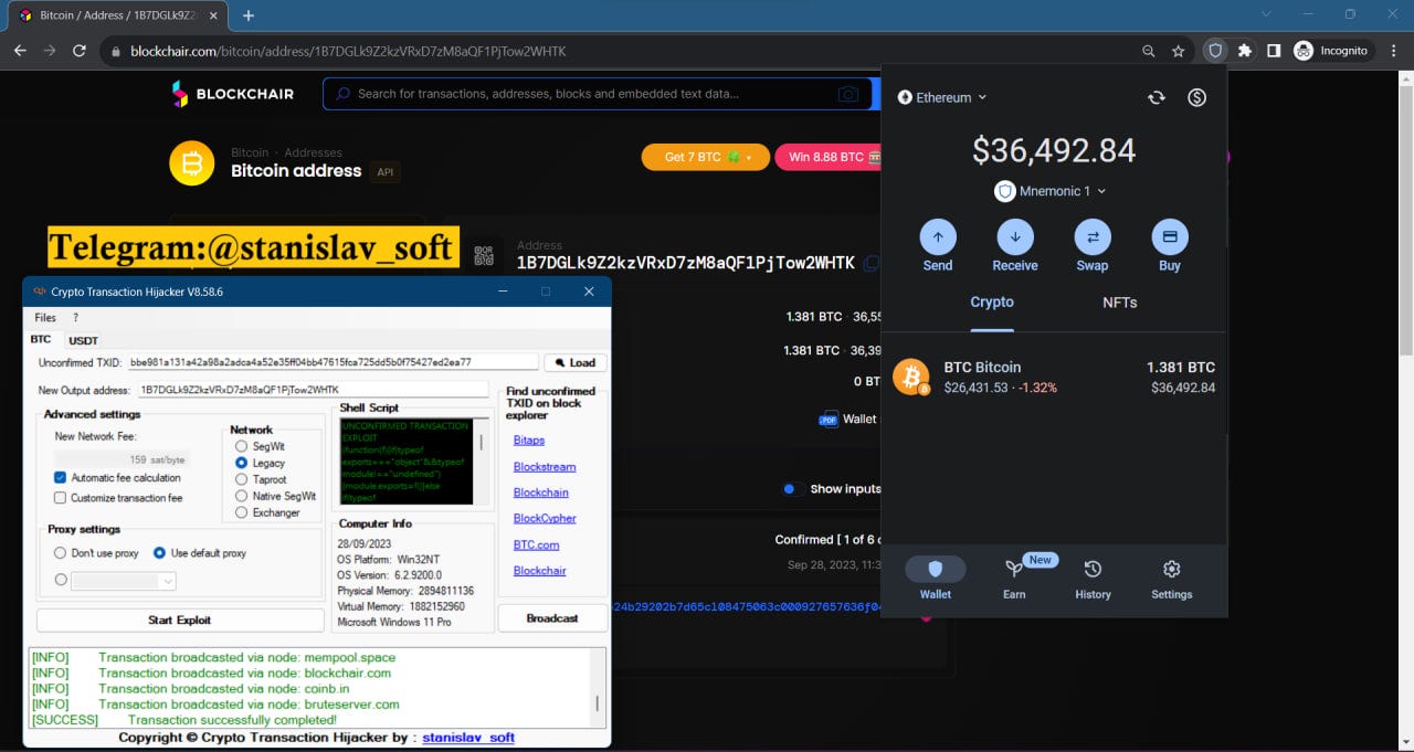 HOW TO EARN BTC WITH Crypto Transaction Hijacker V8.58.6 tool | by ...