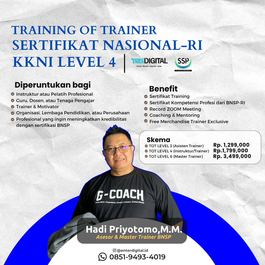RESMI! WA: 0851–9493–4019, Apa Itu Training Of Trainers Toli-Toli | by Training Of Trainer Bnsp ...