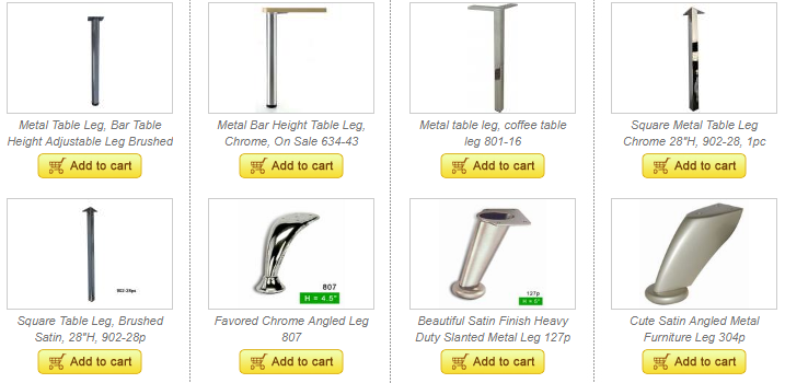 Different Types of Metal Table Legs and Stainless Steel Chair Legs for ...