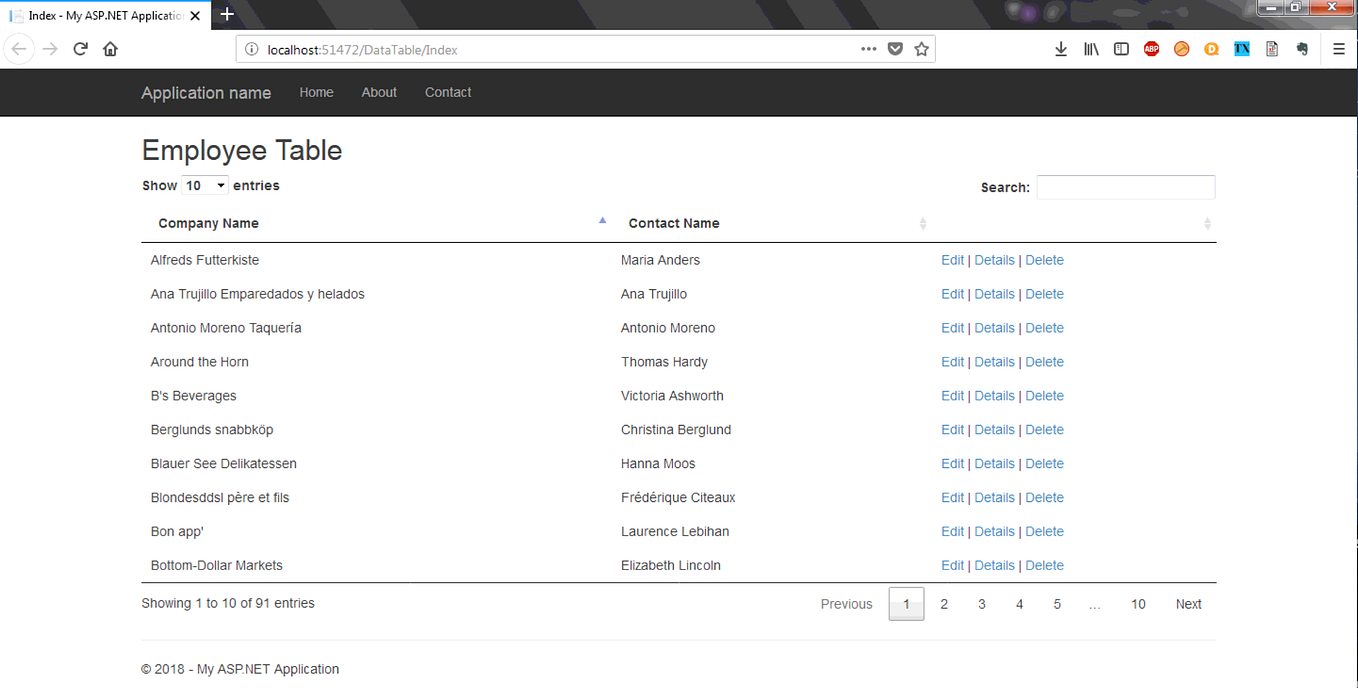 สร้าง Table แบบ Full Options ด้วย JQuery DataTables [ASP.NET MVC5] Part 1— Basic DataTables | by ...