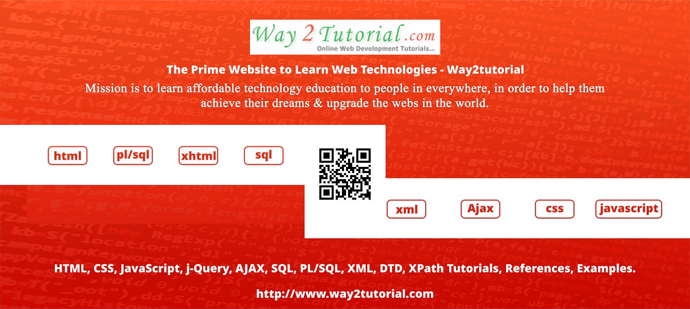 Html Html5 Javascript Sql Css Css3 Tutorial — Way2tutorial By Way2tutorial Medium 5945