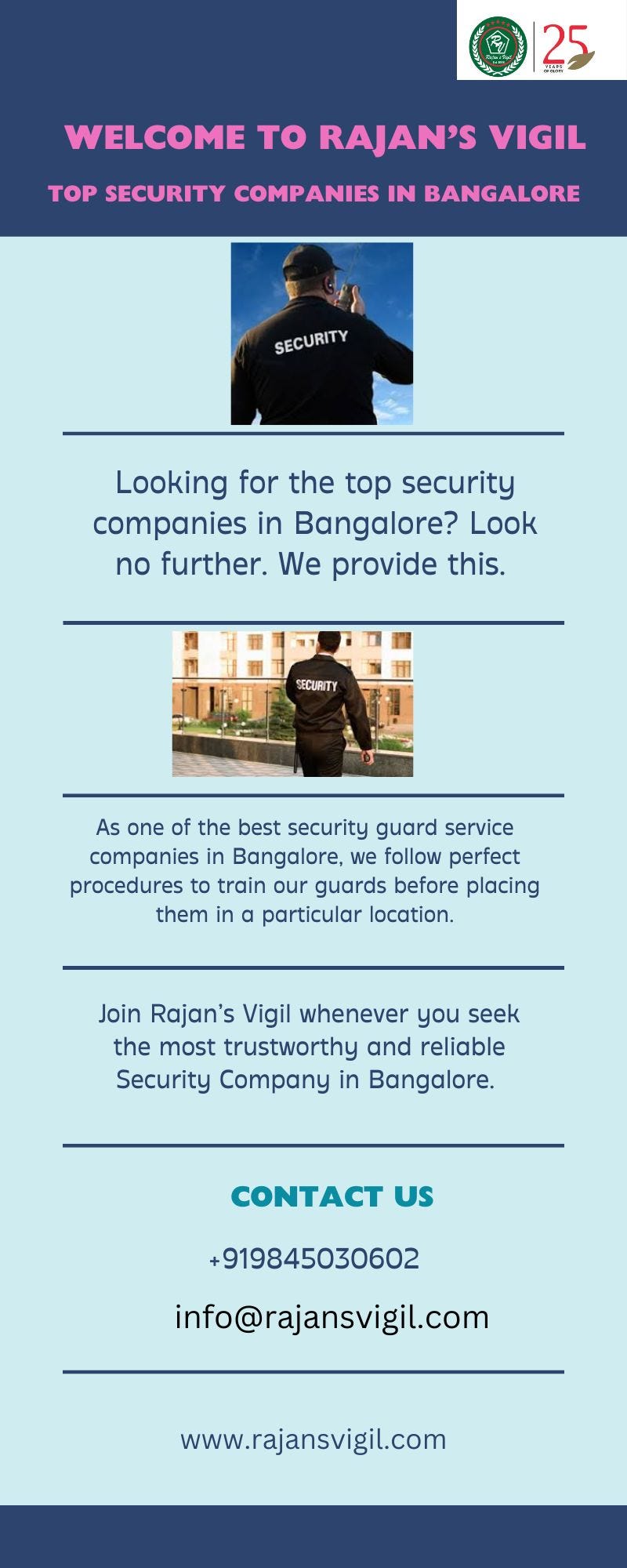 Best Security Guard Services in Bangalore: Rajan’s Vigil - Rajansvigil ...