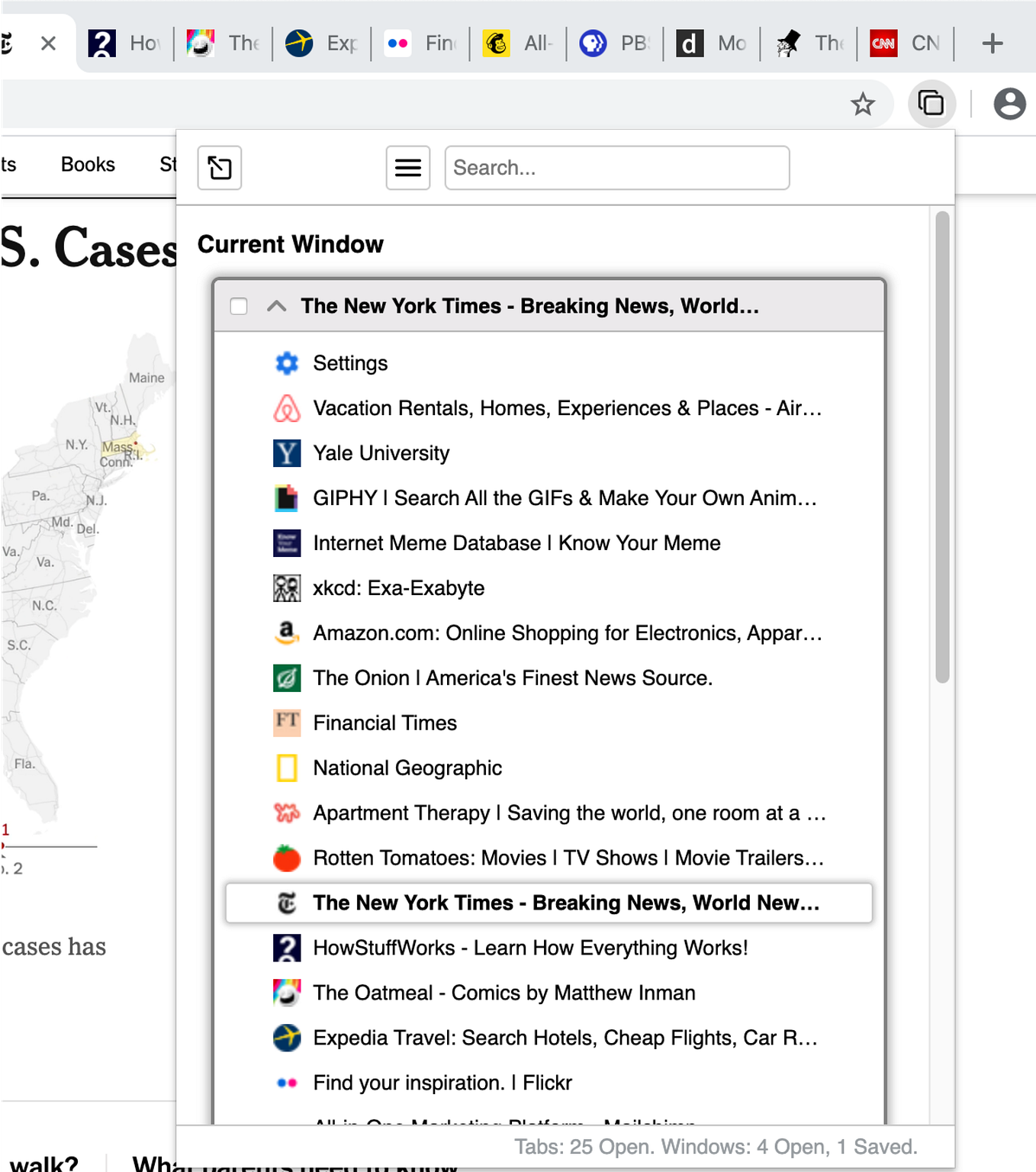 A quick, cheap plug for Tabli, my free tab manager extension for Google ...