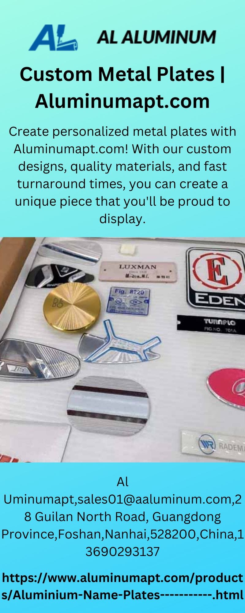 Custom Metal Plates | Aluminumapt.com - aluminumapt - Medium