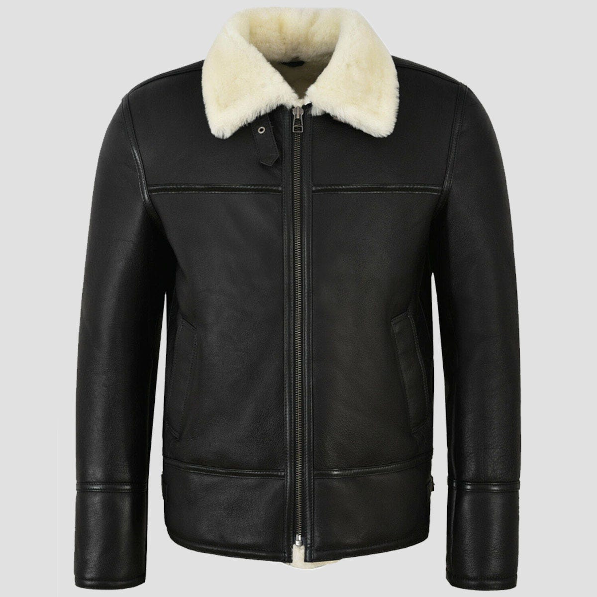 Aviator B-3 Sheepskin Leather Bomber Jacket — Free Shipping - The ...
