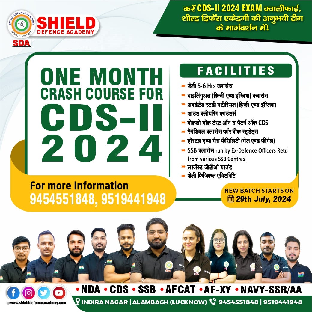 Best NDA coaching in Lucknow - Shield defence academy - Medium