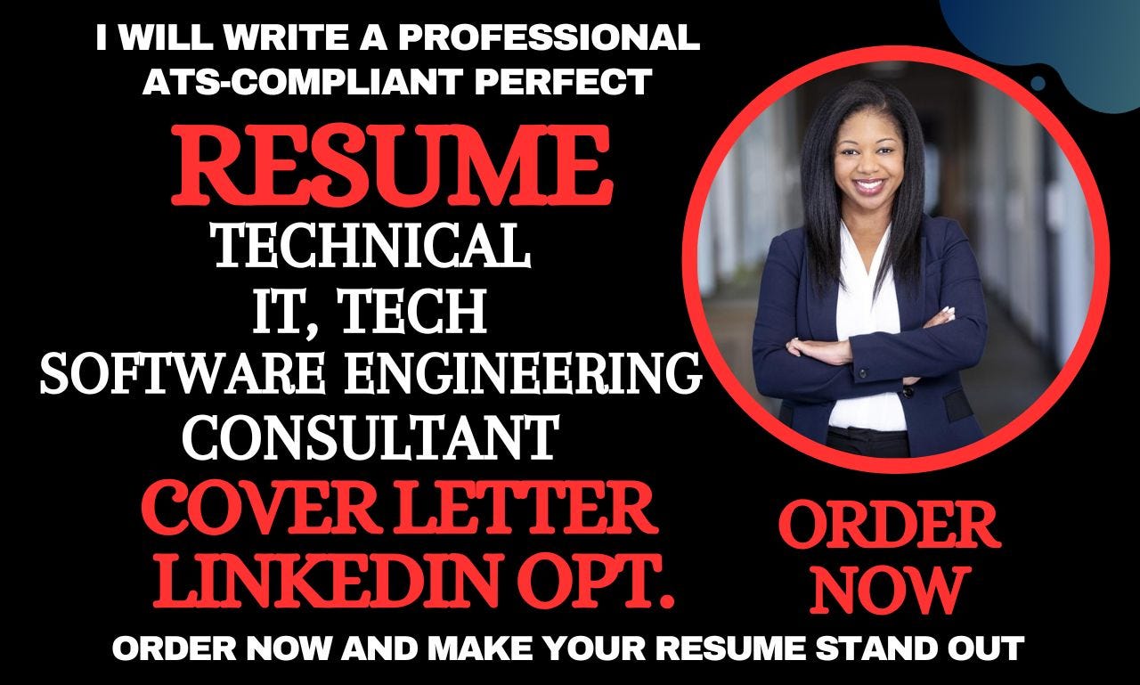 I will write technical, engineering, tech resume, software developer ...