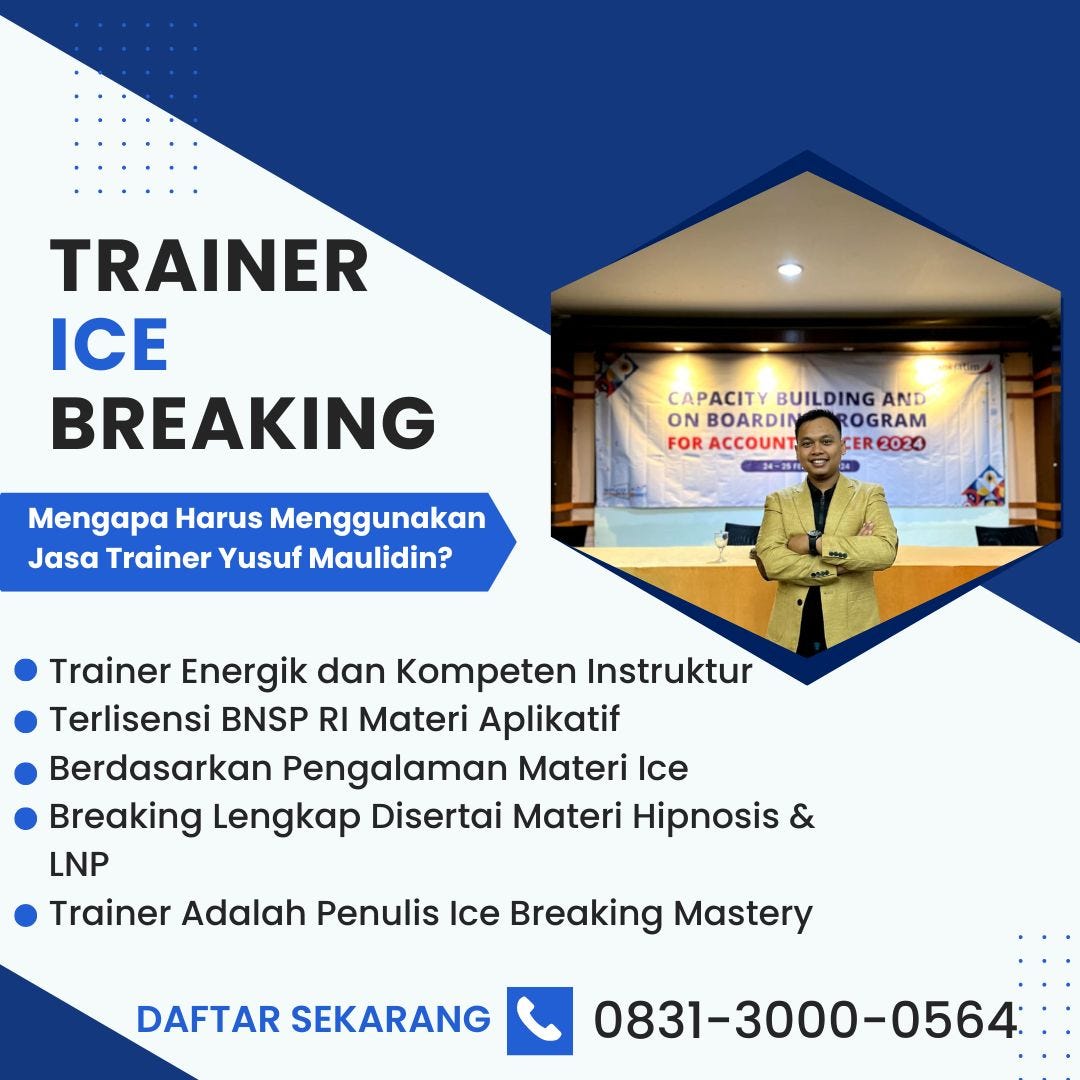 INSPIRATIF, WA 0831–3000–0564, Trainer Ice Breaking Batang - Training Ice Breaking - Medium