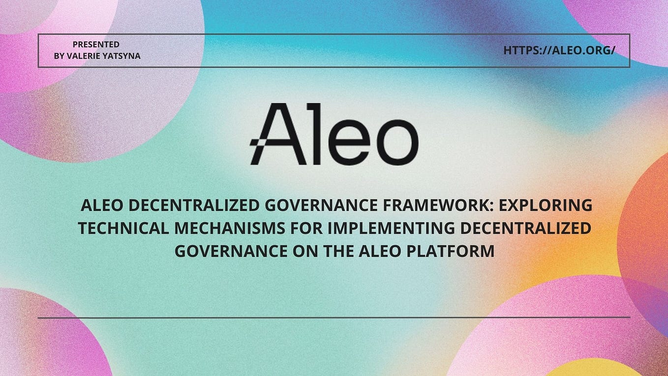 Aleo Layer 2 Solutions. Exploring the Technical Characteristics and ...