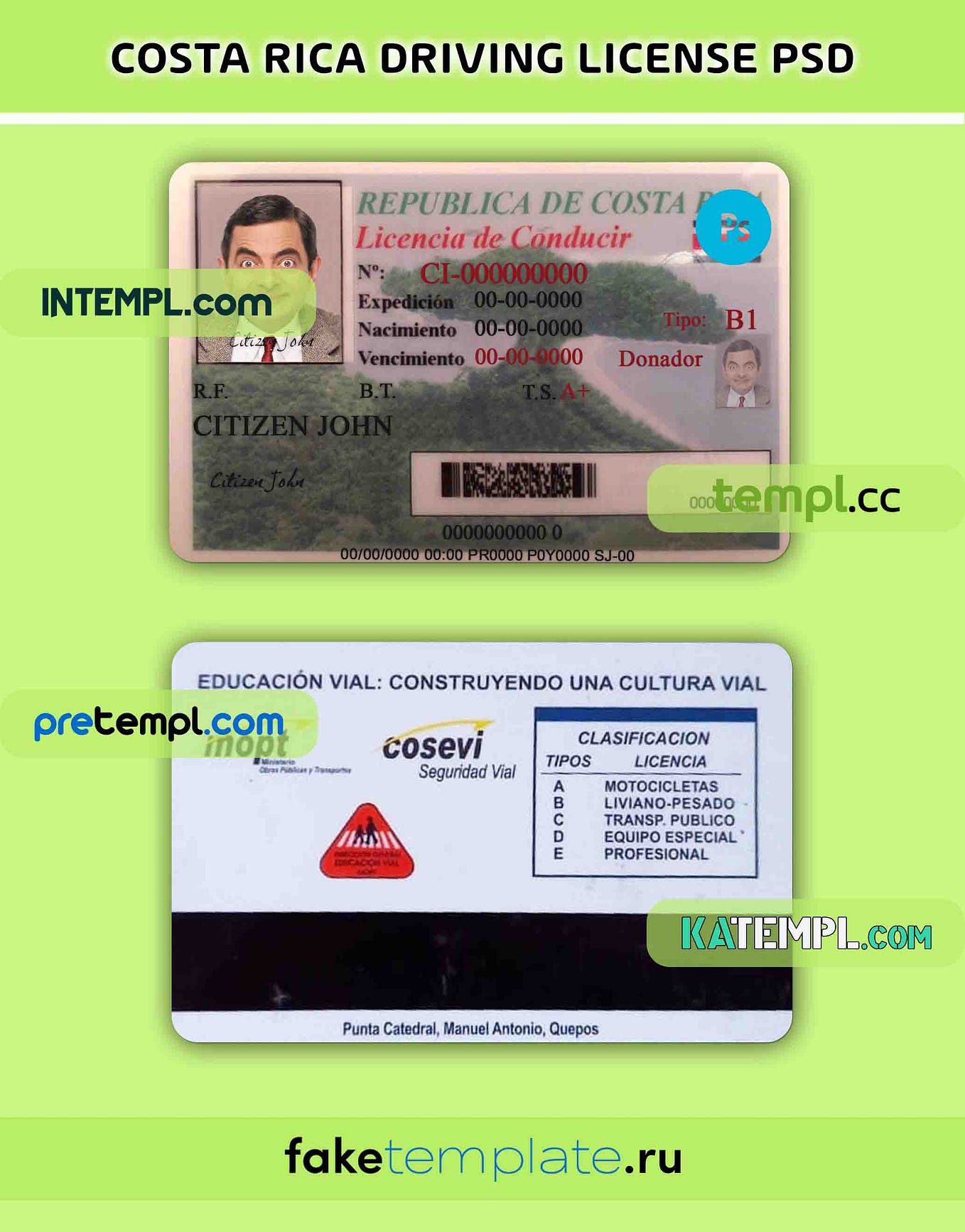 Bangladesh driving license PSD download template, version 2 | by ...