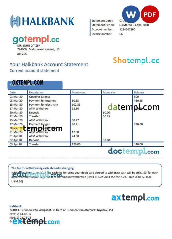 Uganda Centenary bank statement template in Word and PDF format | by Doctempl | Medium