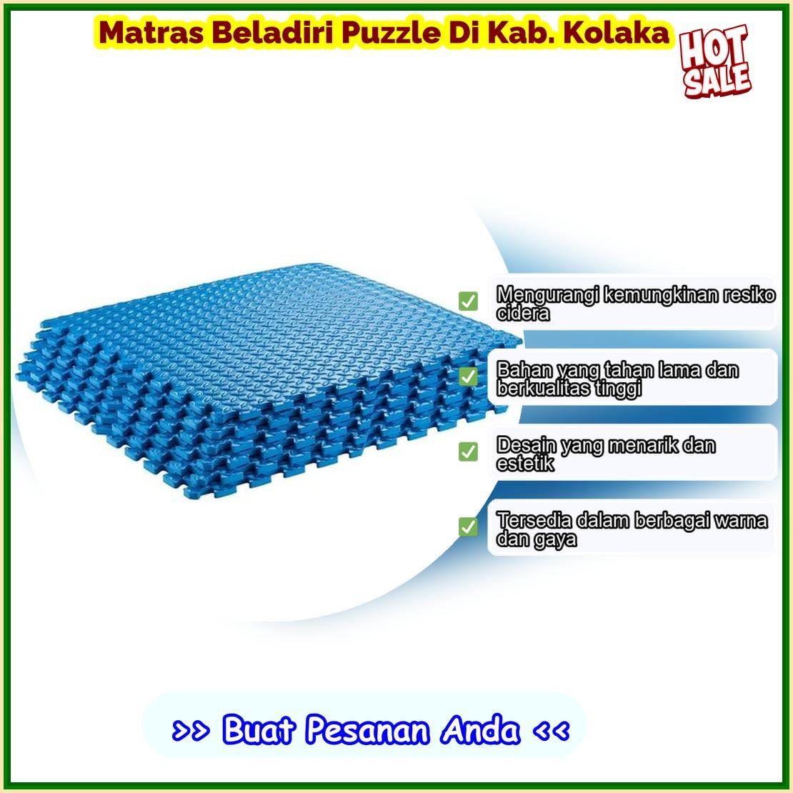 Matras Beladiri 100X100 Di Sulawesi Tenggara - Eva Mat Tebal - Medium