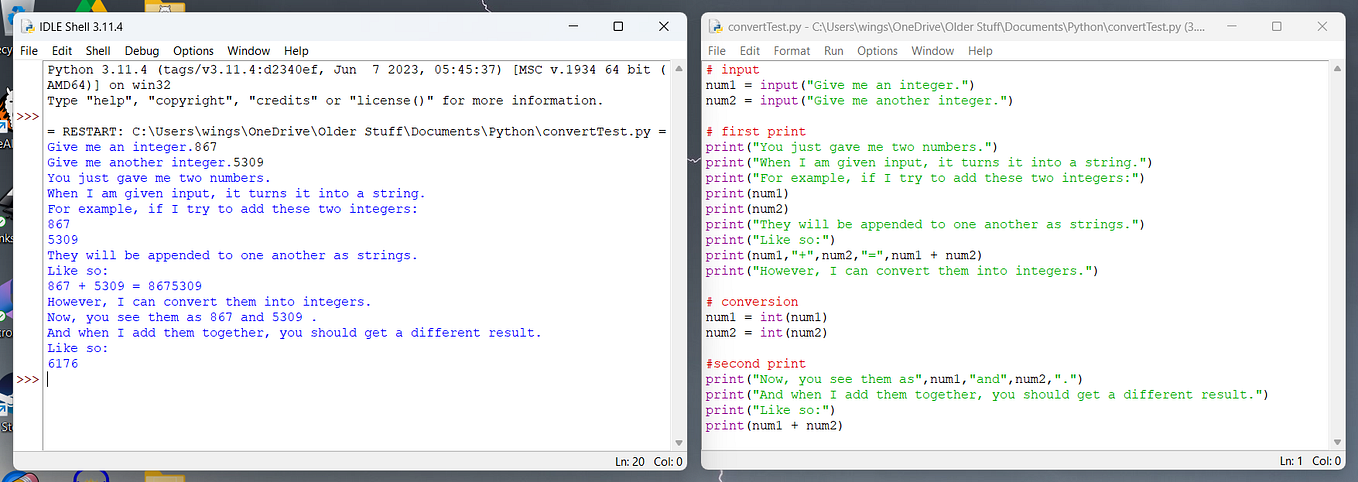 A very simple input test. I’m currently learning Python on the… | by ...