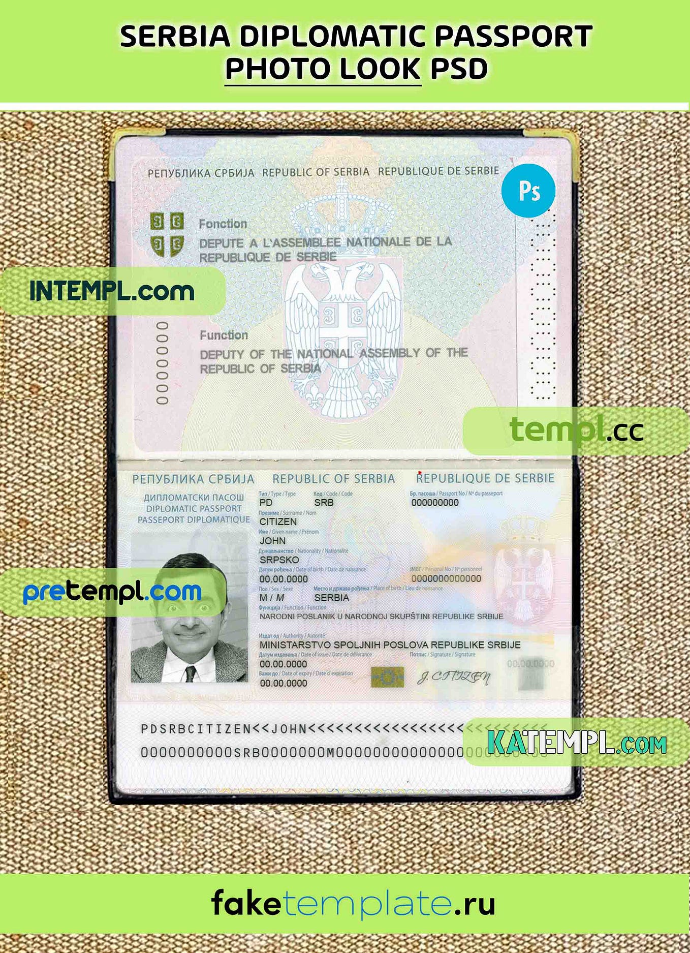 Sri Lanka Passport Psd Download Scan And Photo Look Templates 2 In 1 By Intemplstore Medium