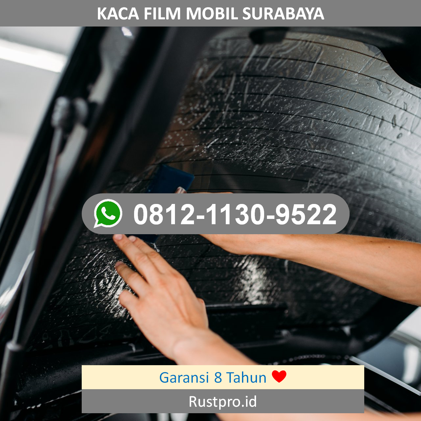 Kaca Film Mobil Terbaik Surabaya Garansi 8 Tahun - Rustpro Rani - Medium