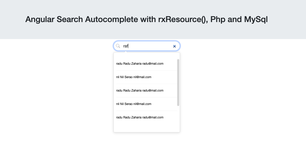 Angular 17 Search Autocomplete with Php and MySql | by Raffaele Ianniello | Medium
