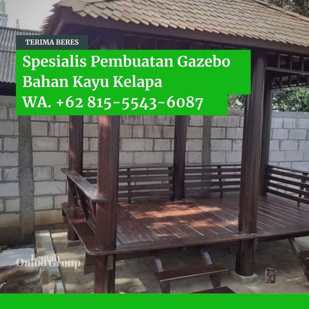 UNIK DAN MEWAH, Wa. 081–555–436–087, Jasa Pembuatan Saung Kayu Glugu ...