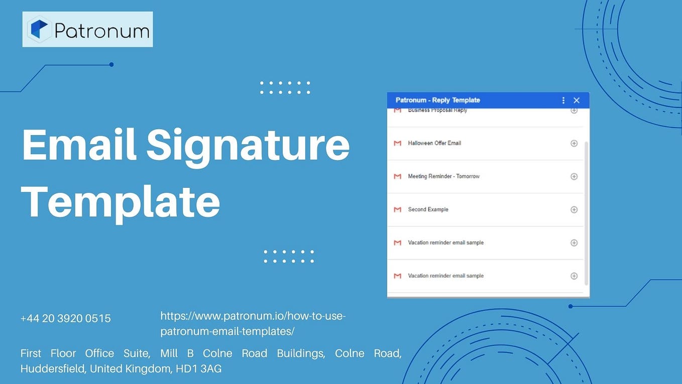 Email Signature Generator - Patronum - Medium