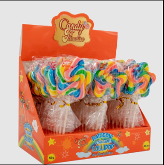 Fluffyo Mallow Pops — Rainbow Star Swirl Lollipop — candy - Candy ...