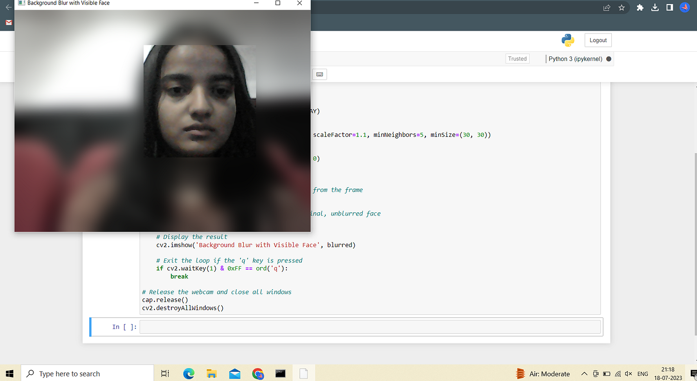 Real Time Face Distance Measurement With Python And Opencv By Ayushi 0755