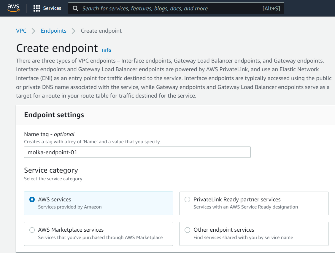 Creating Glue VPC Endpoint - Karthikeya Moleyar - Medium