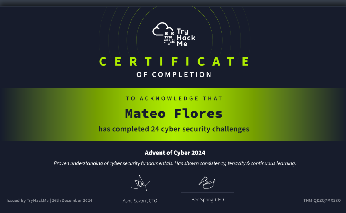 Advent of Cyber 2024 {All Tasks Update daily} — Tryhackme walkthrough | by TRedEye | T3CH | Medium