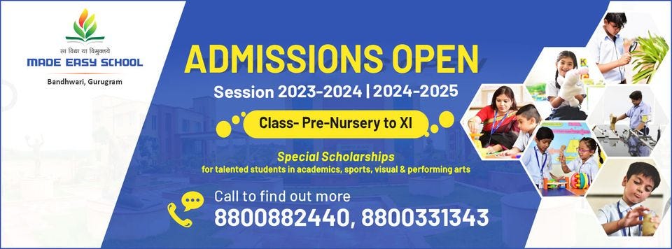 Made Easy School Makes the Cut: Among Top 10 Schools in Gurgaon - MADE ...