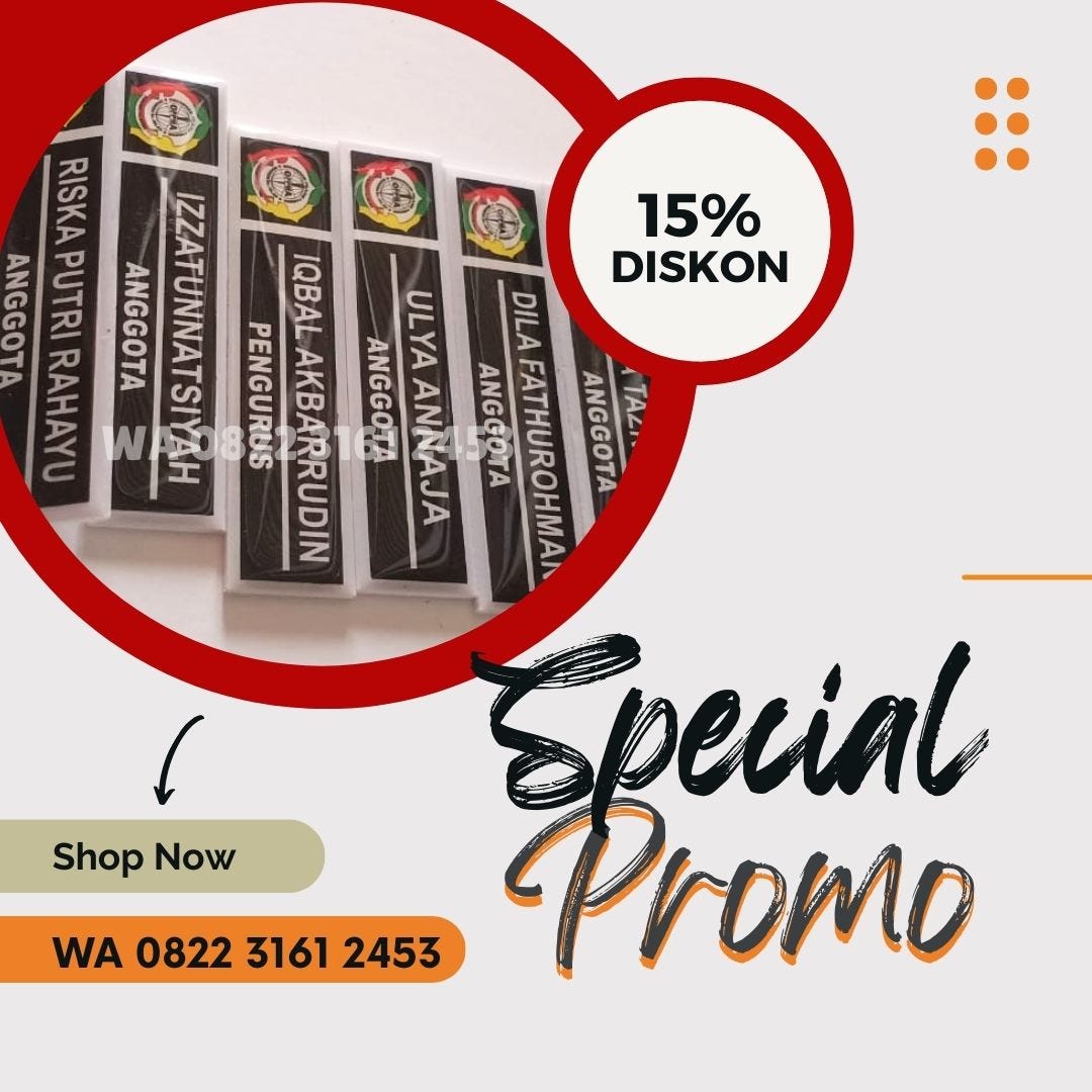BIG SALE-WA 0822*3161*2453 name tag bhayangkari Penimbun, Pusat Pin ...