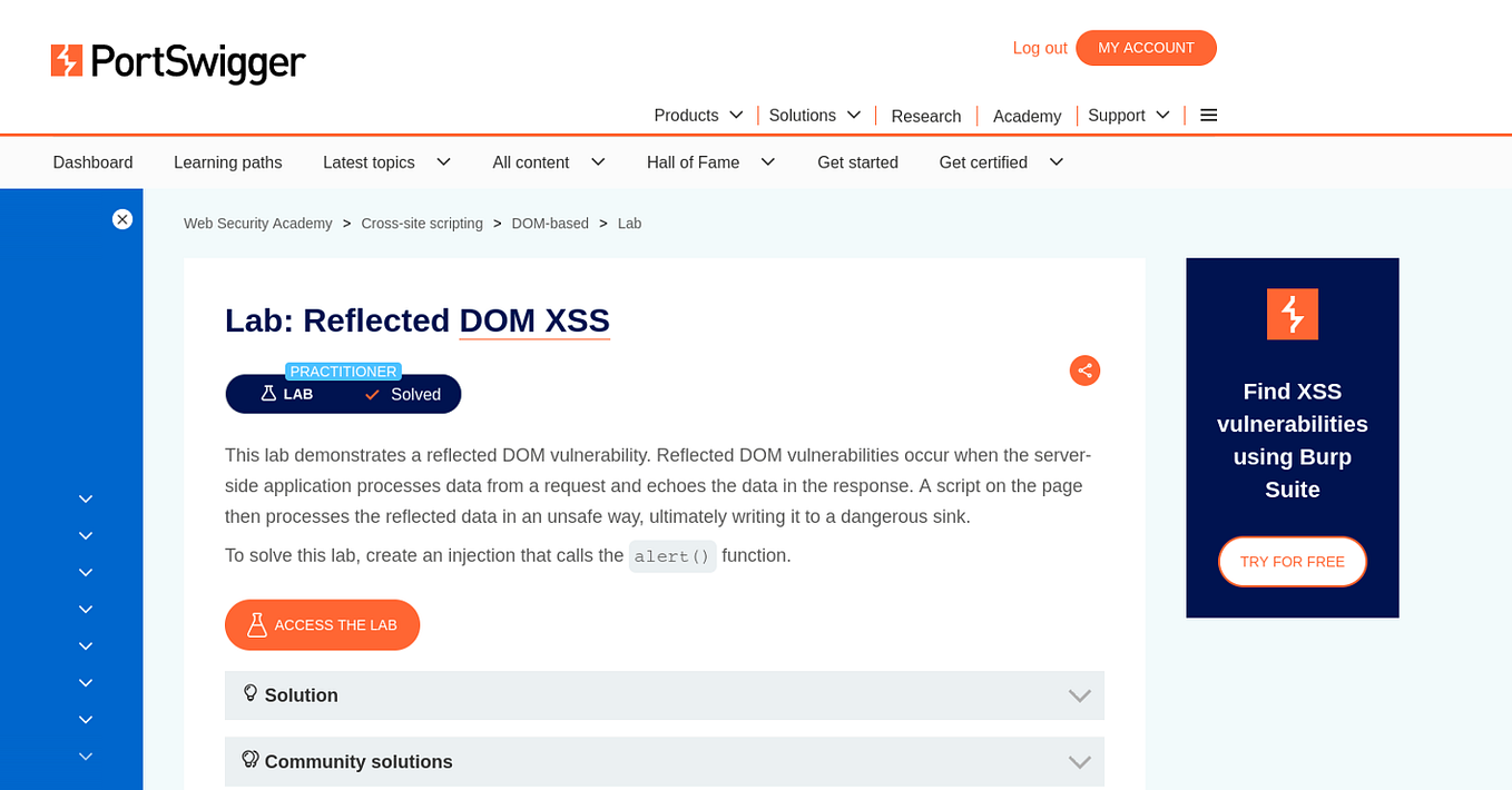 DOM XSS Using Web Messages (Practioner) — Portswigger Lab 1 | Solution and Approach | by ...