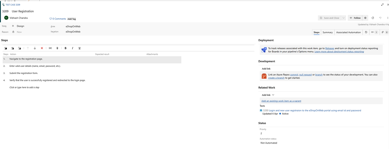 Azure Test Plans Artifacts Part 2 — Understanding test case, test ...