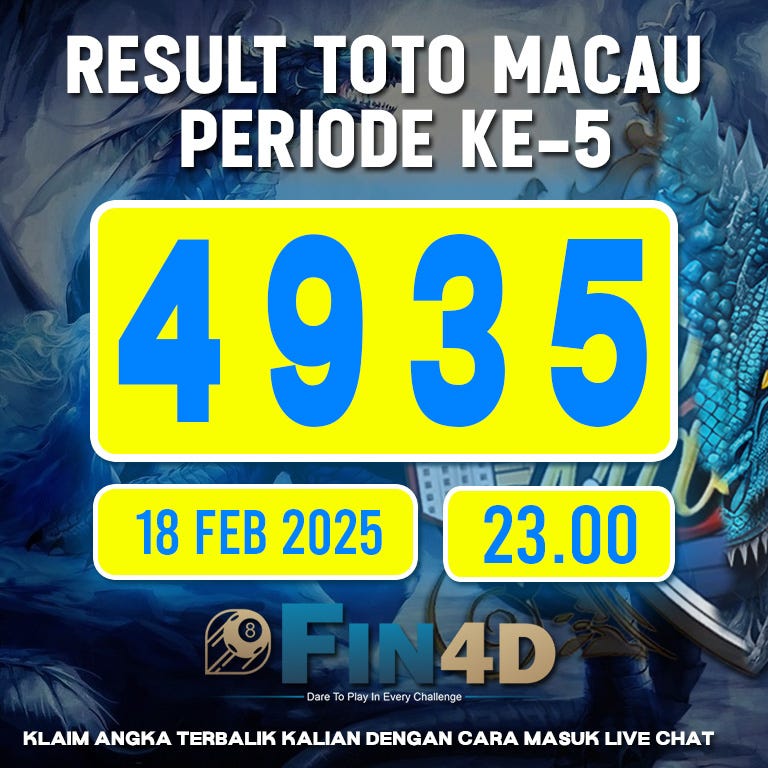 TOTO MACAU 4D PERIODE 5 TANGGAL : 28 MEI 2024 - FIN4D - Medium