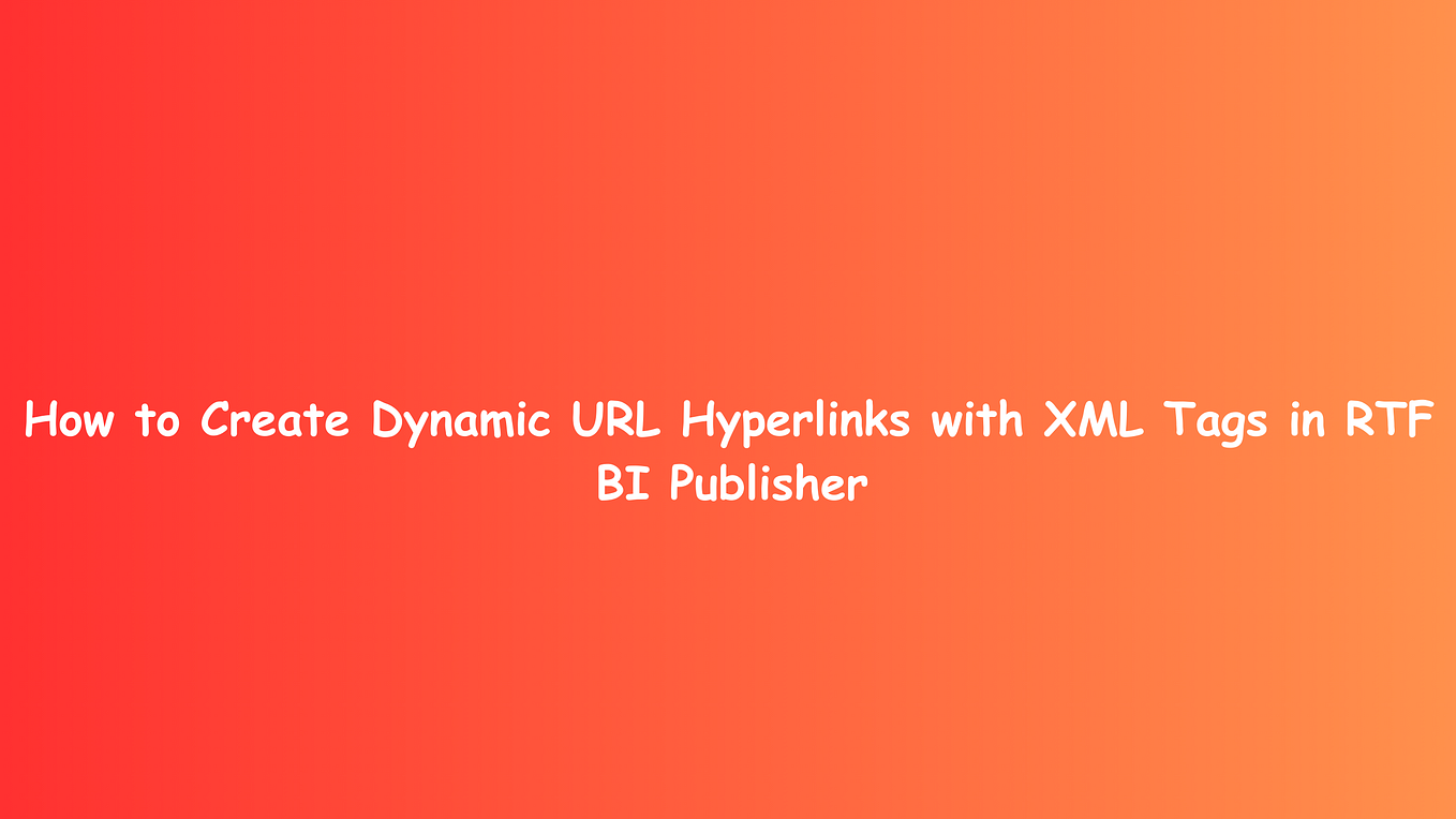 How to Create JSON Output Using BI Publisher | by Akash S | Medium