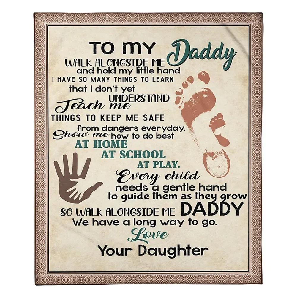Personalized To My Dad Lion Fleece Quilt Blanket From Daughter You ...