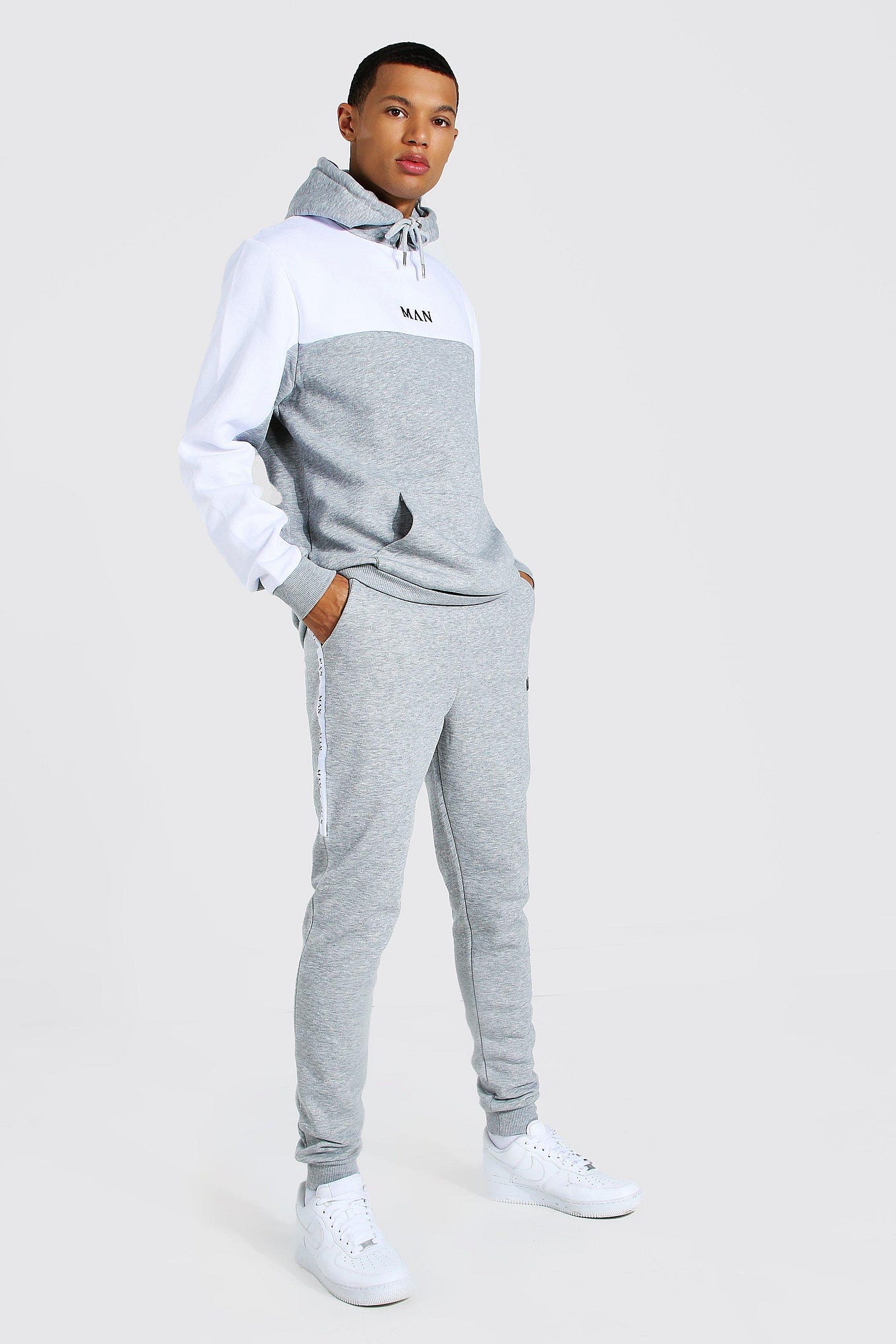 Cobalt Blue Mercier Badge Hooded Tracksuit - Menswear Brands - Medium