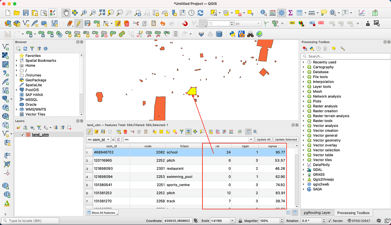 การ Intersects โดยใช้ PostgreSQL/PostGIS | by •MAPEDIA• | MAPEDIA BLOG | Medium