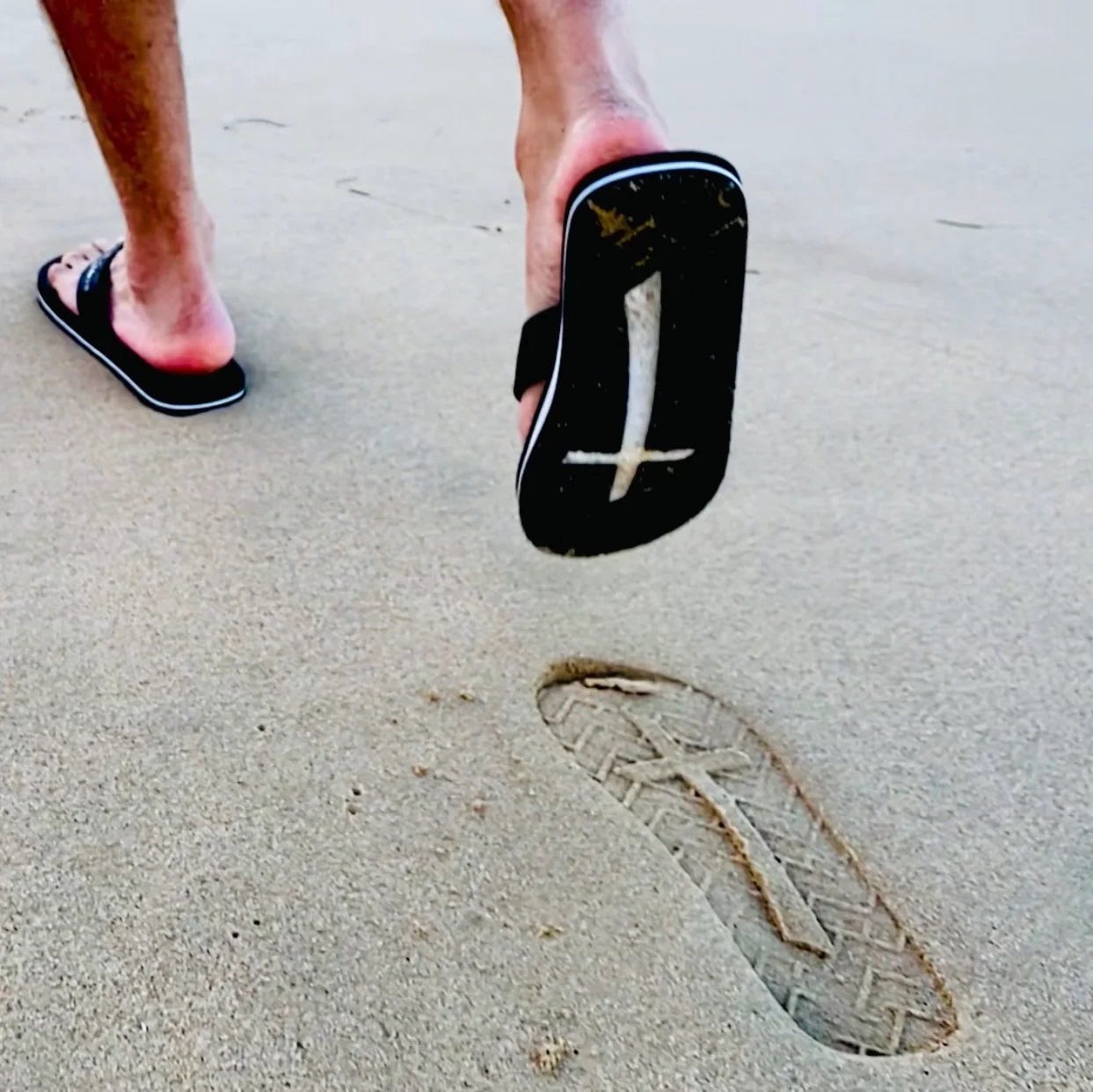 Premium Mens Christian Apparel - Walk In His Footsteps - Medium