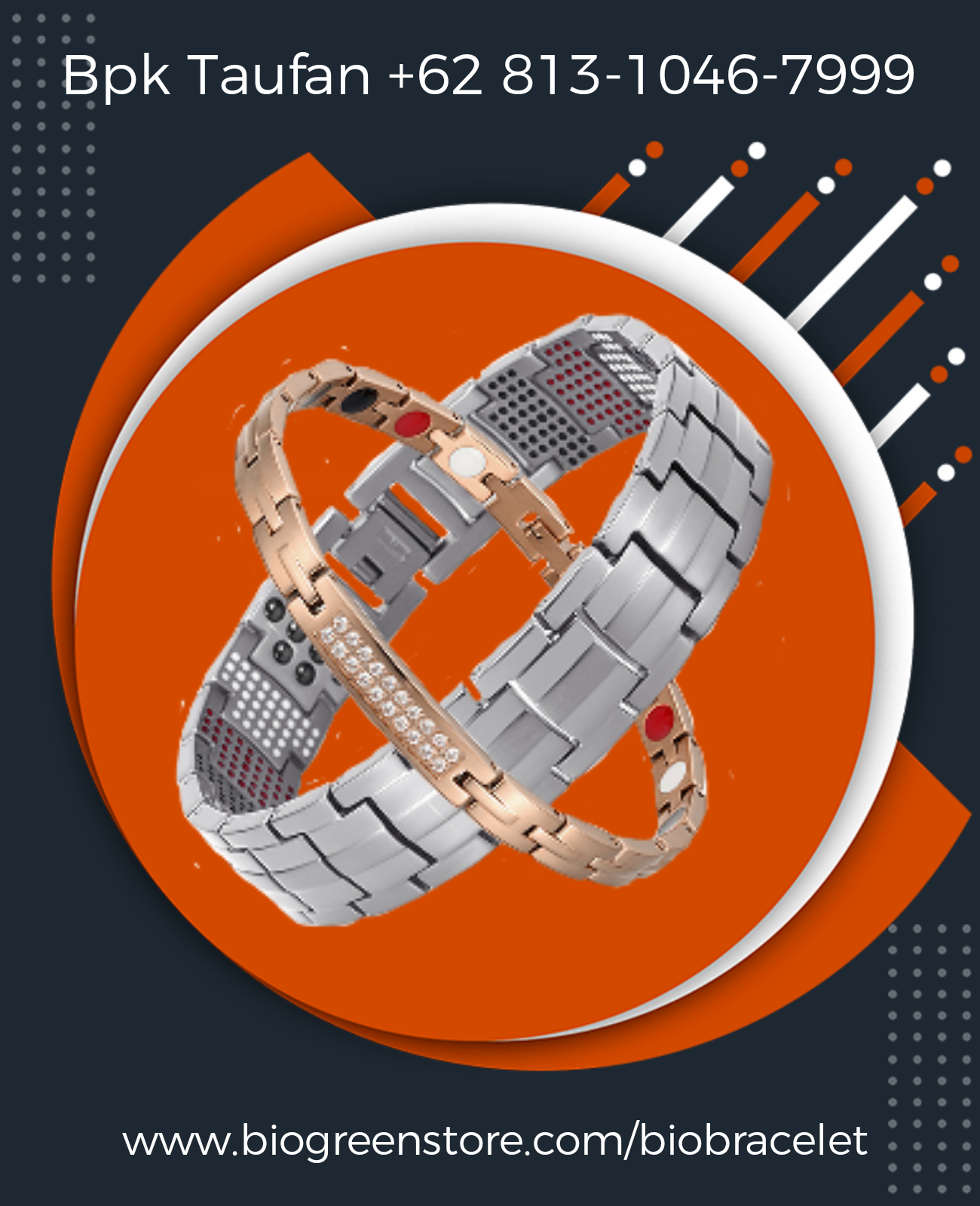 Alfida Adalah Nama Model Gelang Magnet Kesehatan Bio Bracelet Biogreen ...